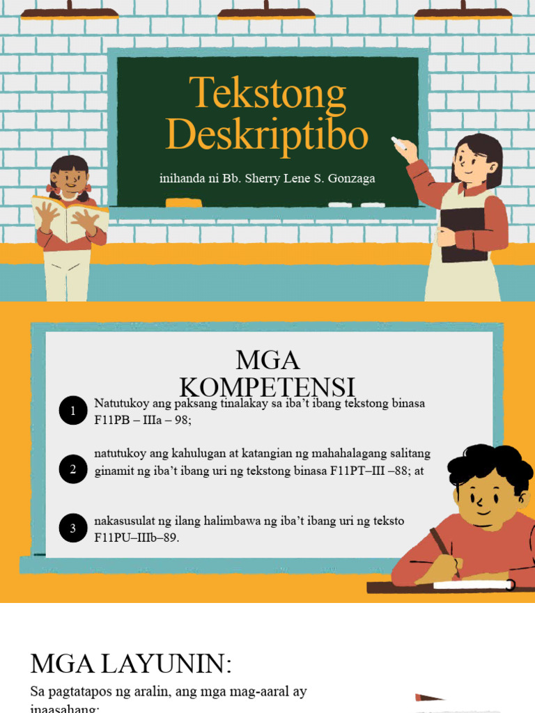 Pagbasa A6 Tekstong Deskriptibo | PDF