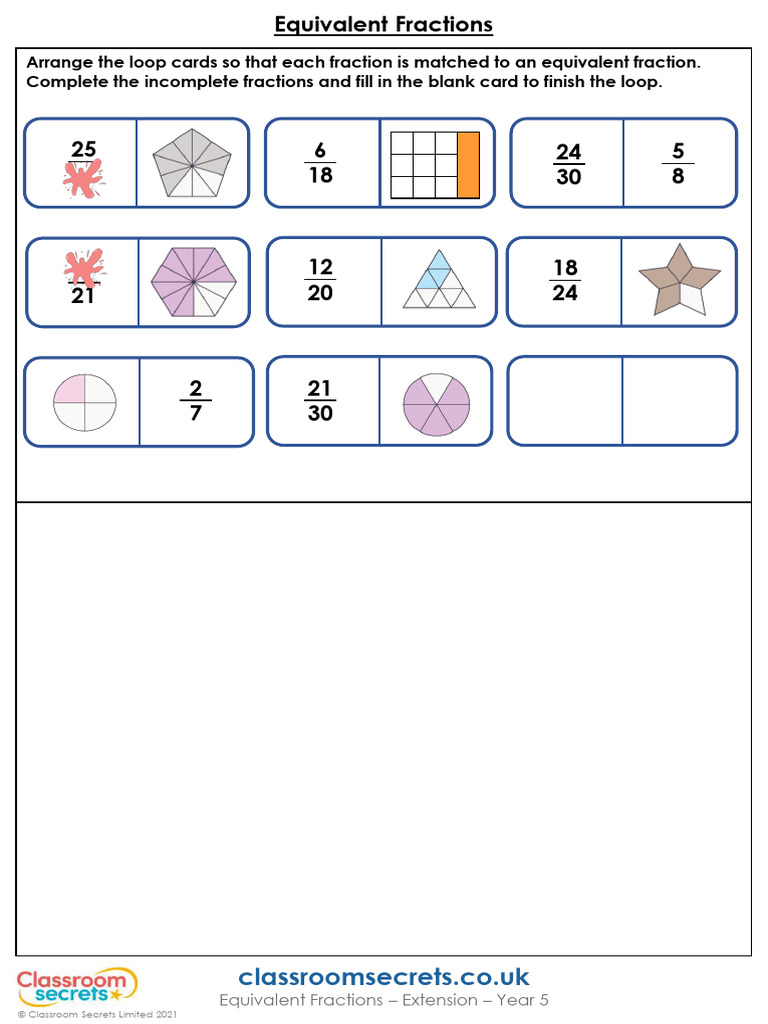 Equivilant Fraction Combined All | PDF | Algebra | Mathematical Concepts