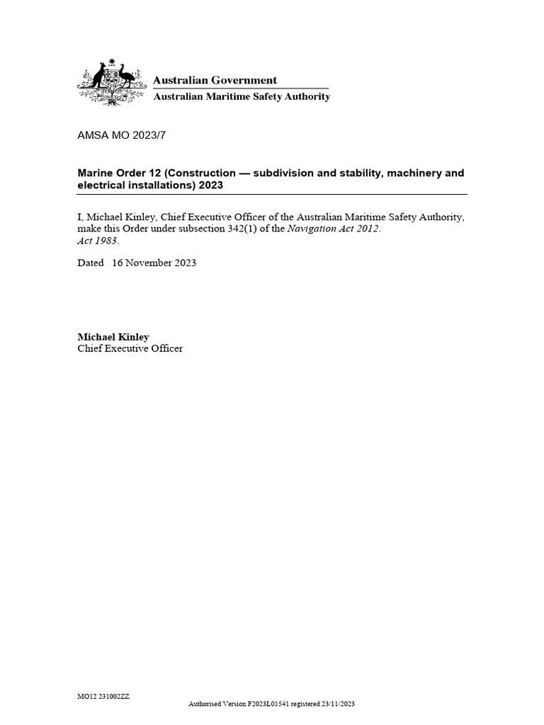Marine Order 12: Construction Standards | PDF | Justice | Crime & Violence