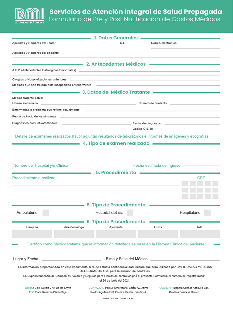 Formulario de Solicitud de Pre y Post Notificacion GM 2022 | PDF | Causas de la muerte | Medicina