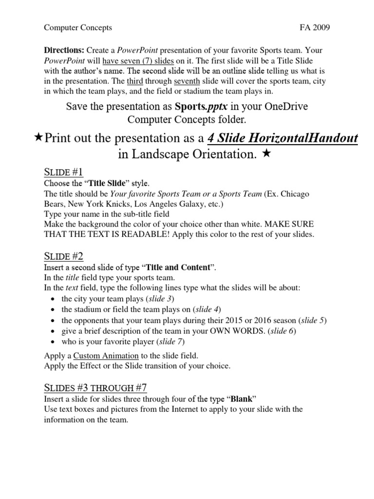 Computer Concepts PowerPoint Sports | PDF | Games & Activities