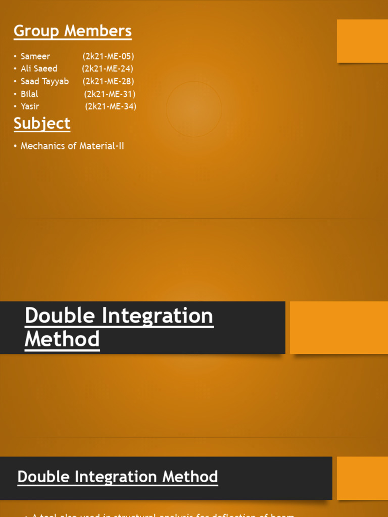 Double Integration Method | PDF | Structural Analysis | Applied And Interdisciplinary Physics