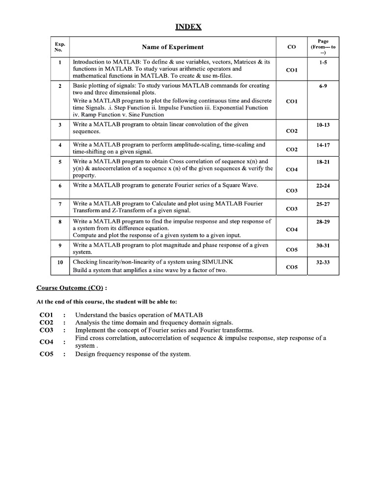 5. Programming with MATLAB Lab (3) | PDF