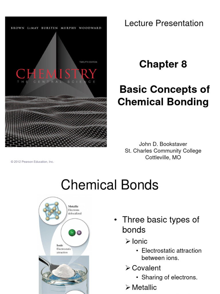 CHE 110 - 08 Lecture - Basic Concepts of Chem Bondng From Brown 12th Edn | PDF | Ionic Bonding ...