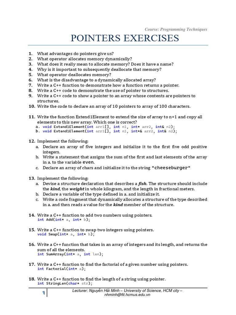 Pointers | Download Free PDF | Pointer (Computer Programming) | Mathematical Logic