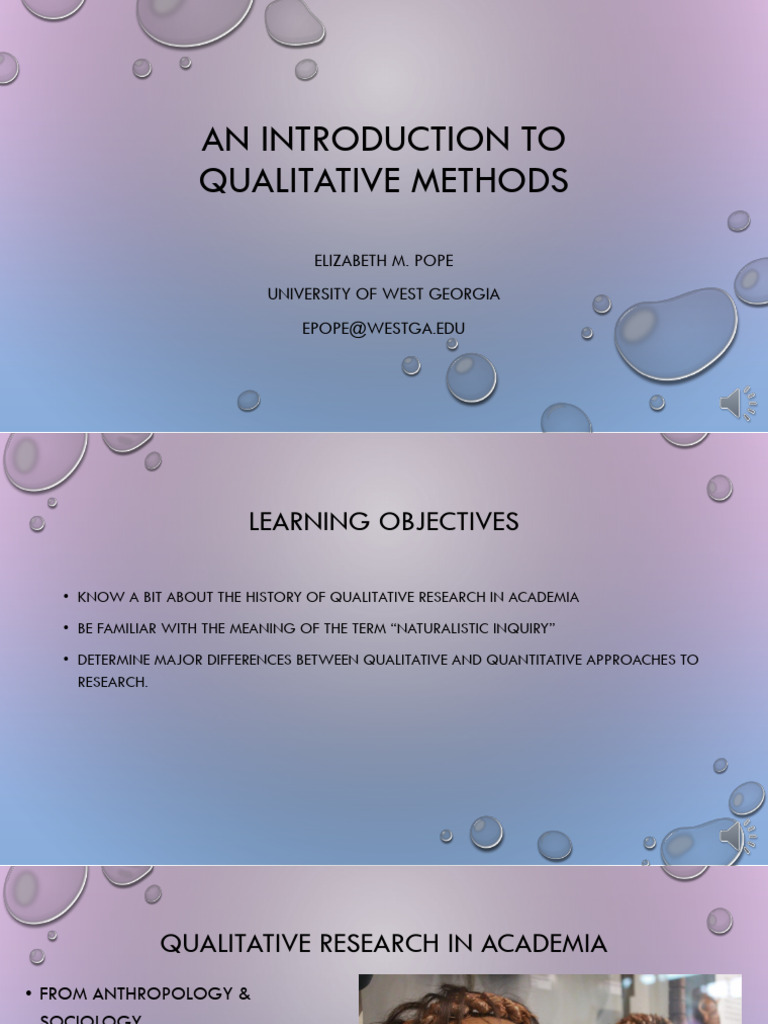 Intro Qualitative Research Notes | PDF | Qualitative Research | Methodology Intro Qualitative Research Notes | PDF | Qualitative Research | Methodology