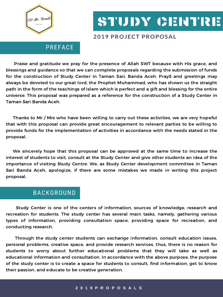 Study Centre Funding Proposal | PDF | Creativity | Cognition