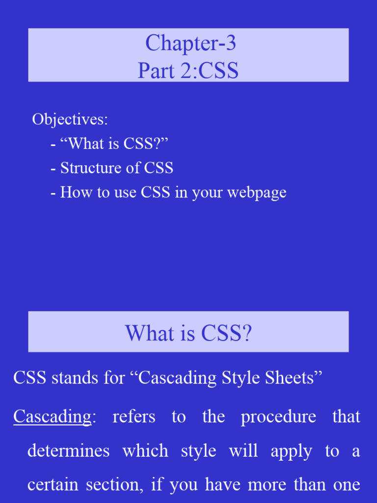 Chapter-3 CSS | PDF | Html Element | Computer Science