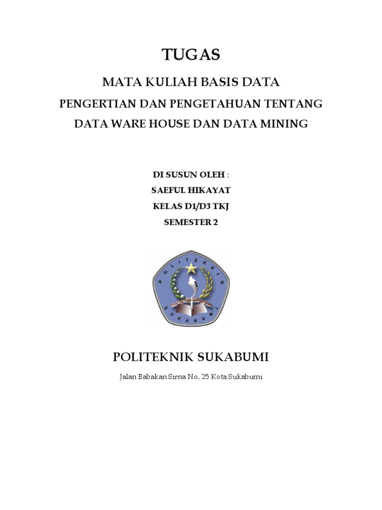 Tugas Data Warehouse Dan Data Mining | PDF | Bisnis
