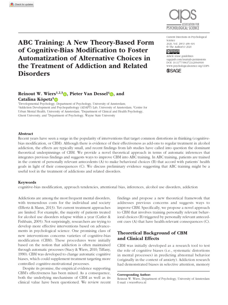 ABC Training | PDF | Psychology | Neuroscience