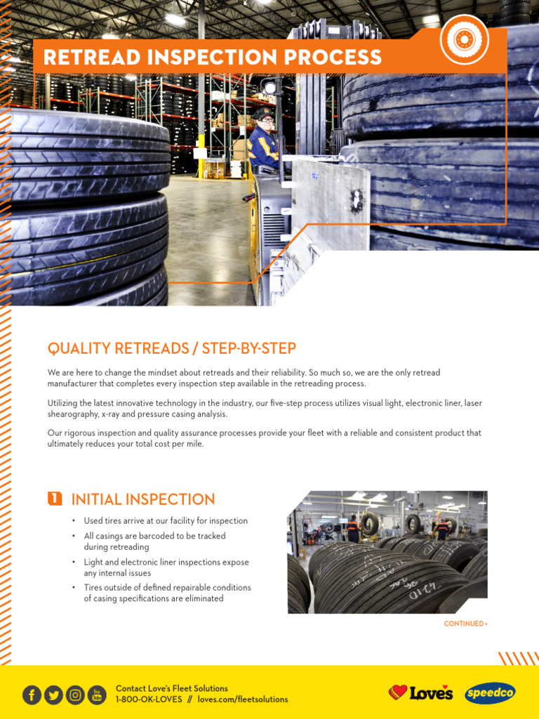 Retread Inspection Process | PDF | Tire | Physical Sciences