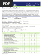 EDE Q Eating Disorder Examination Questionaire Scoring | PDF | Eating Disorder | Behavioural ...