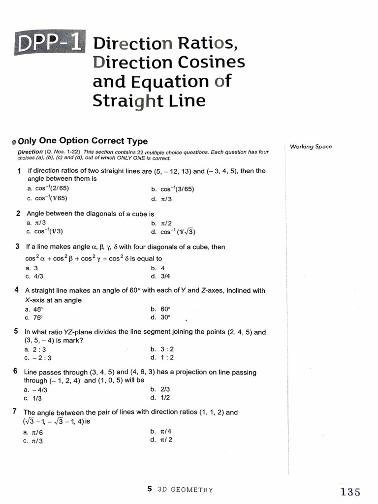 3d Geometry Pdf Line Geometry Cartesian Coordinate System