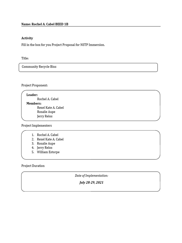 Project Proposal | Download Free PDF | Waste Management | Recycling
