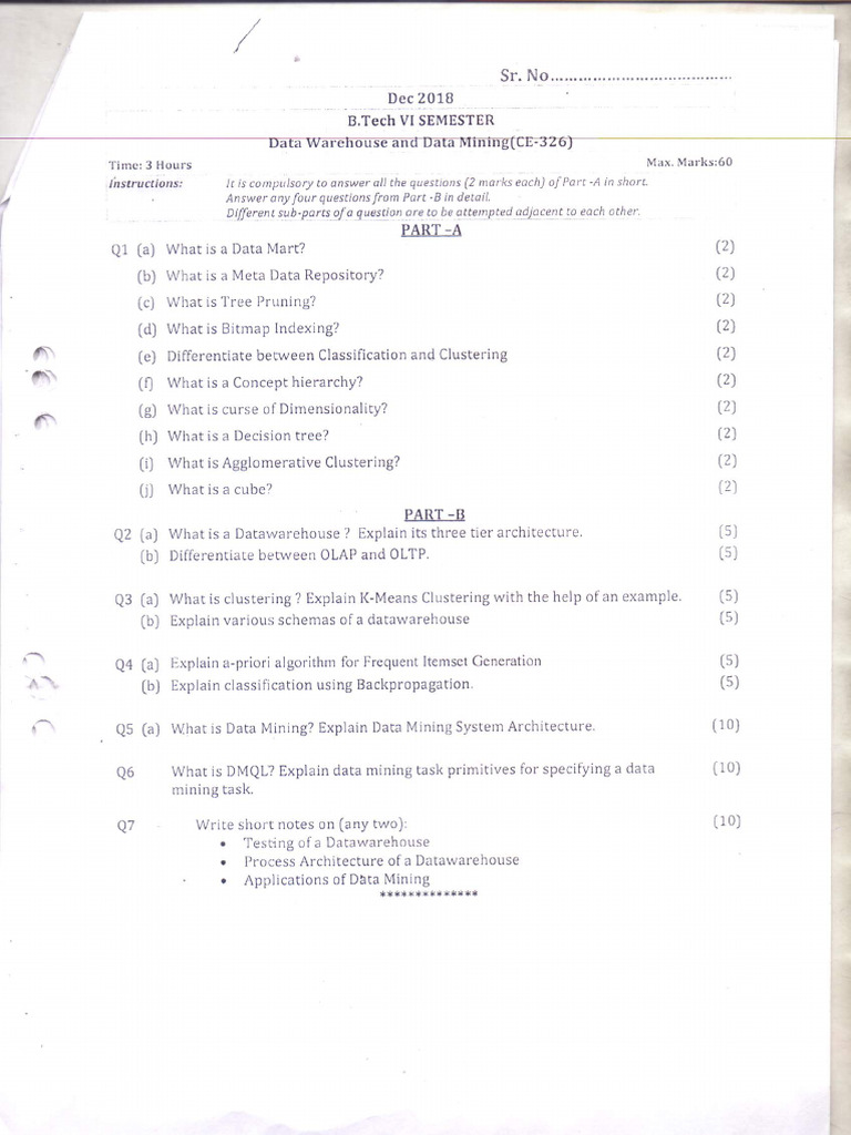 Dm Pdf Data Warehouse Data Mining