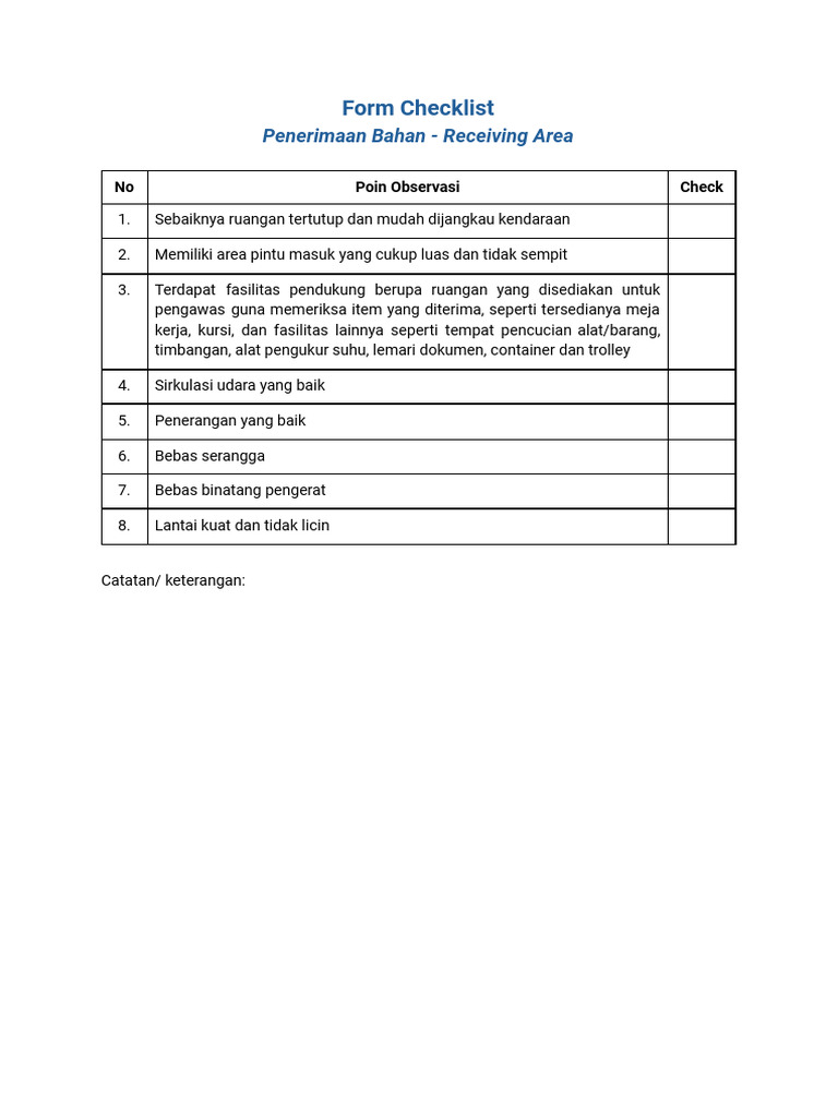Form Checklist MSPM | PDF