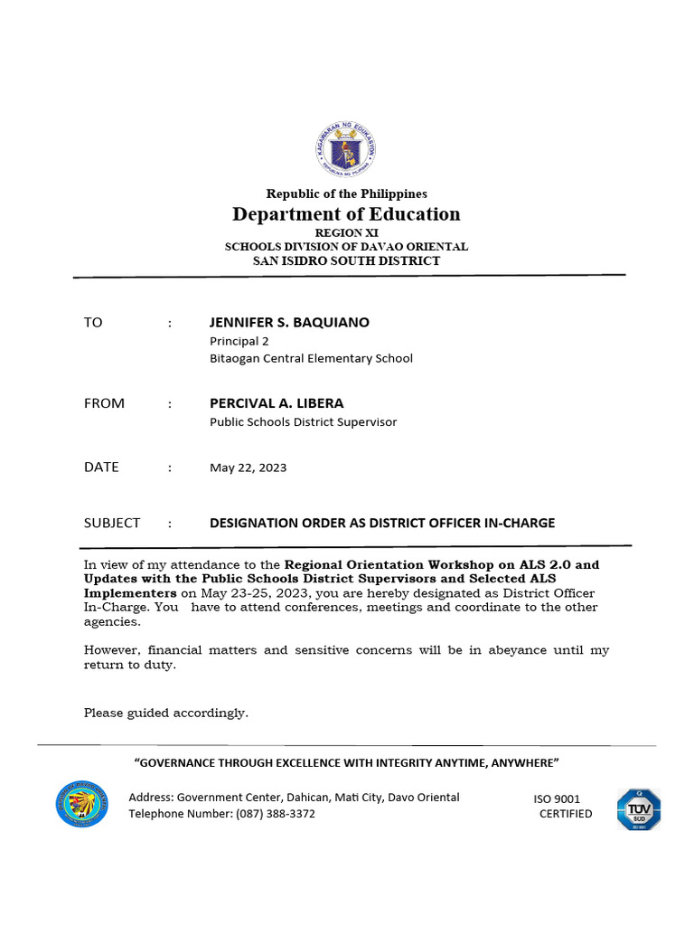 Designation Order | PDF