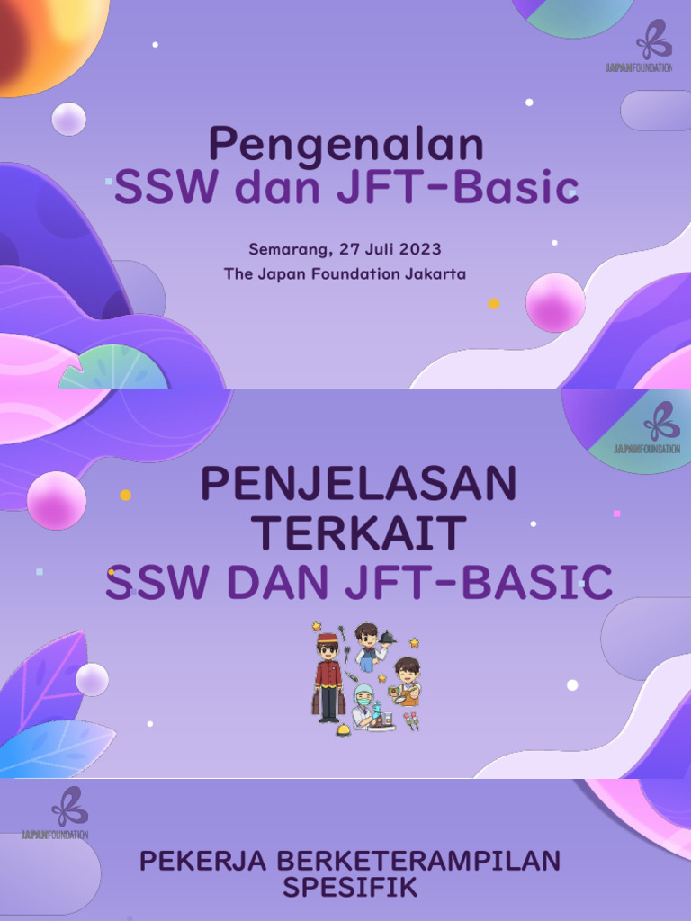 Pengenalan JFT-Basic Dan SSW Semarang | PDF