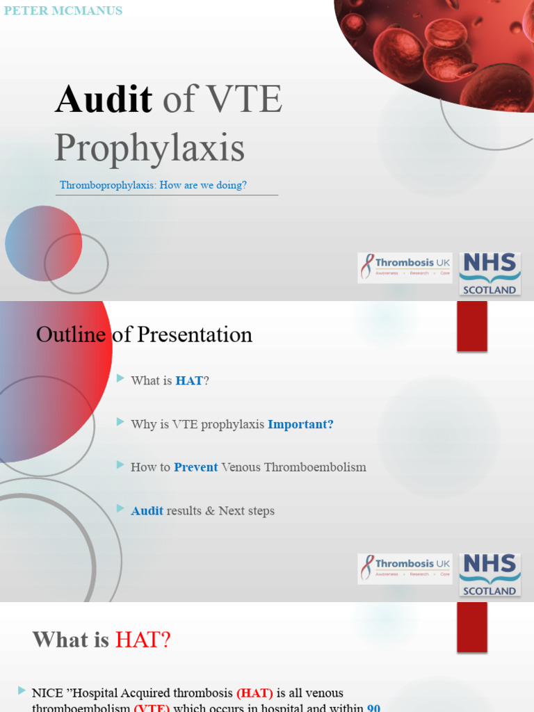 VTE Prophylaxis | PDF | Hematology | Blood