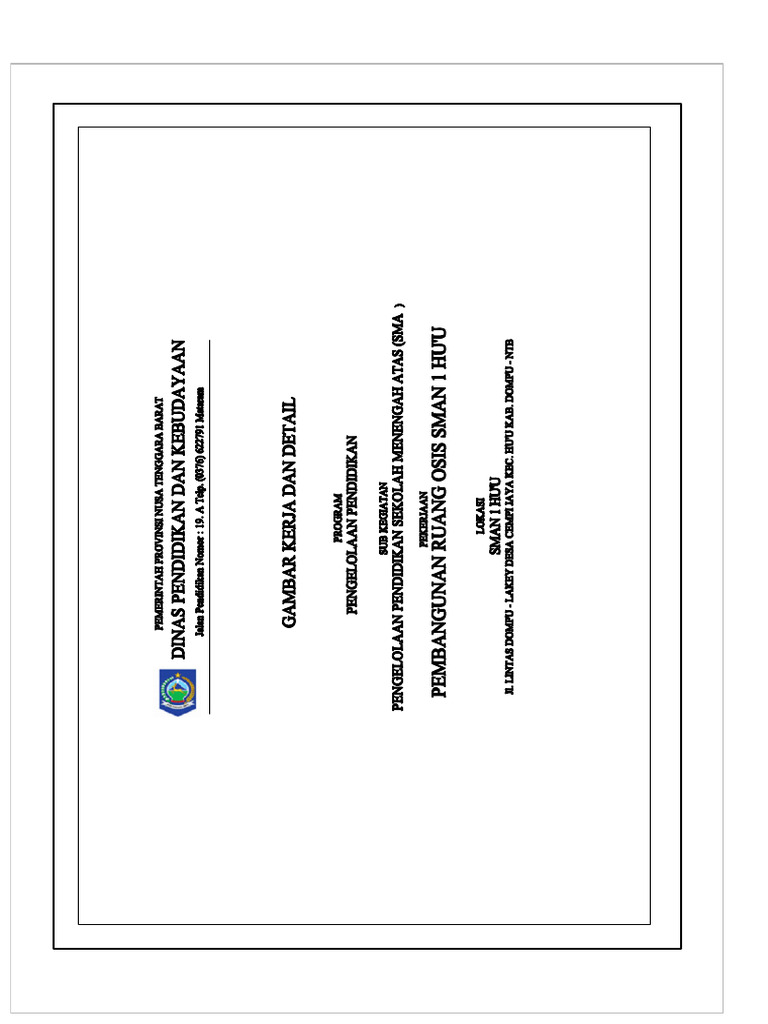 Pemb. Ruang OSIS - SMAN 1 HU'U | PDF