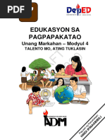 Talento at Kakayahan Activity Sheet | PDF