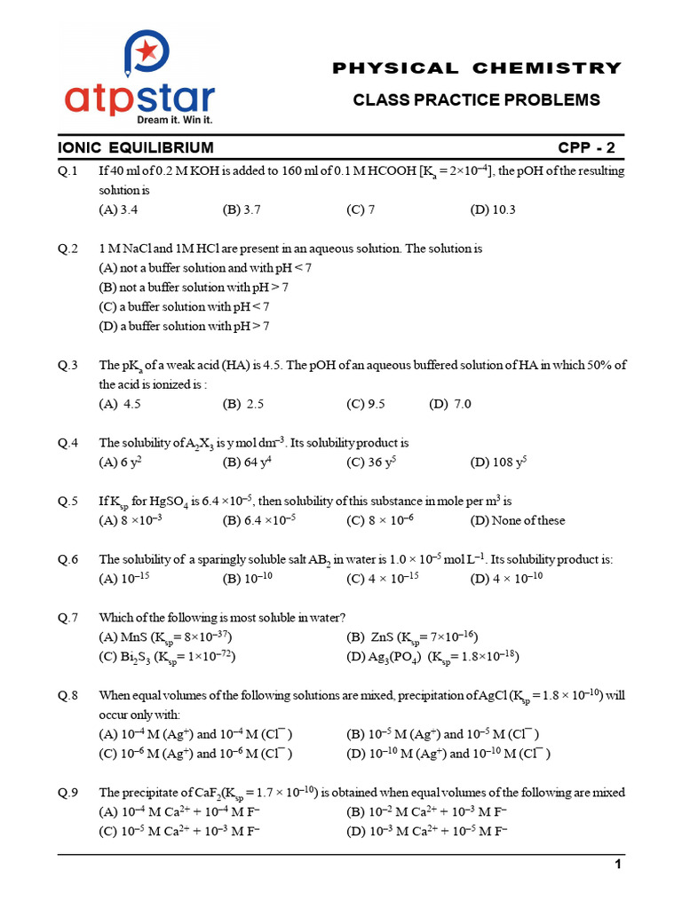 Chemistry Cpp Cat 3 Download Free Pdf Enzyme Inhibitor Polymers