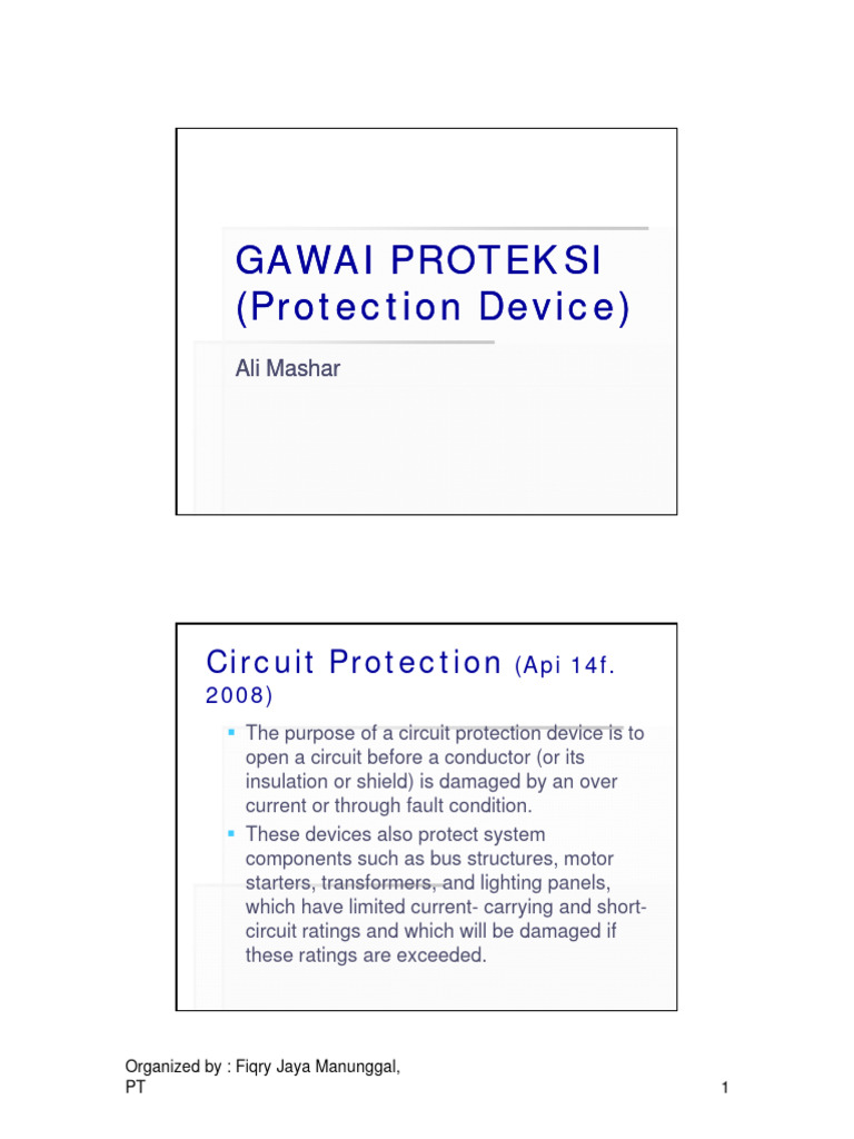 3.electrical Ptotection System | PDF | Transformer | Electric Current