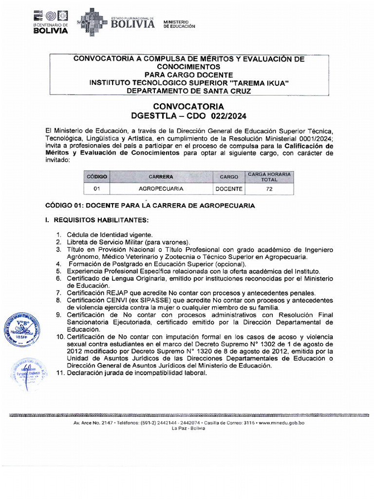 CDO 022 2024 SANTACRUZ Inst Tecnol Tarema Ikua | PDF
