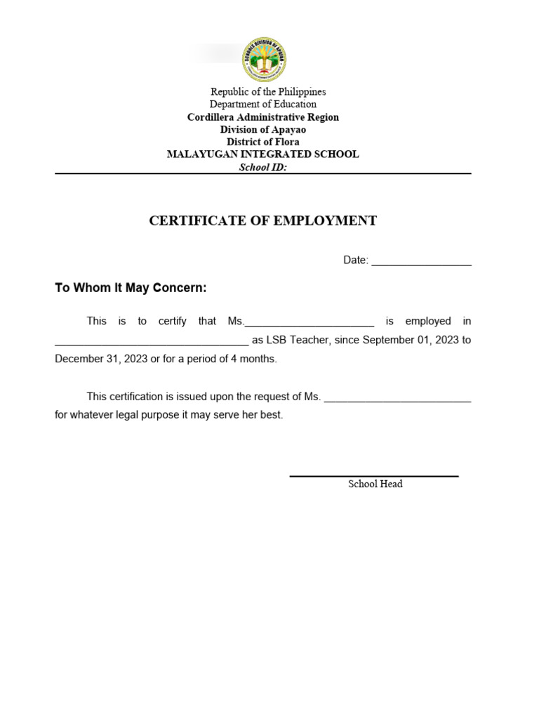 Certificate of Employment | PDF