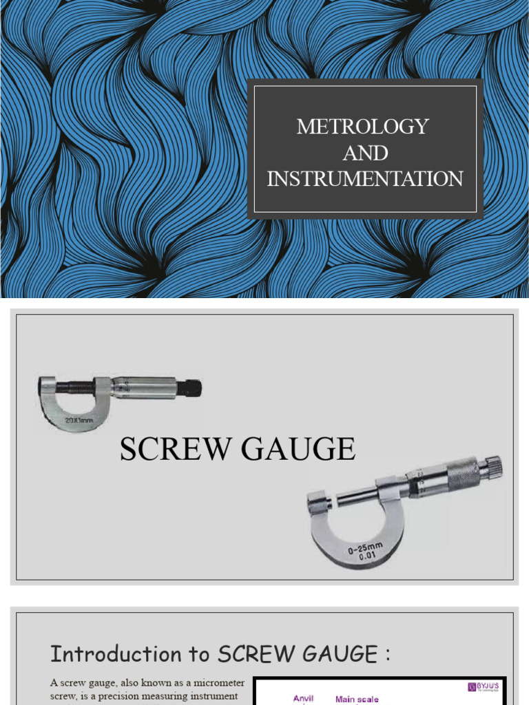 Metrology and Instrumentation | PDF | Screw | Mechanical Engineering