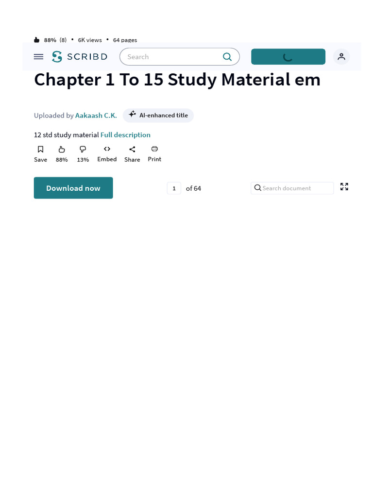 Document425917655namma Kalvi 12th Commerce Chapter 1 To 15 Study Material em | PDF
