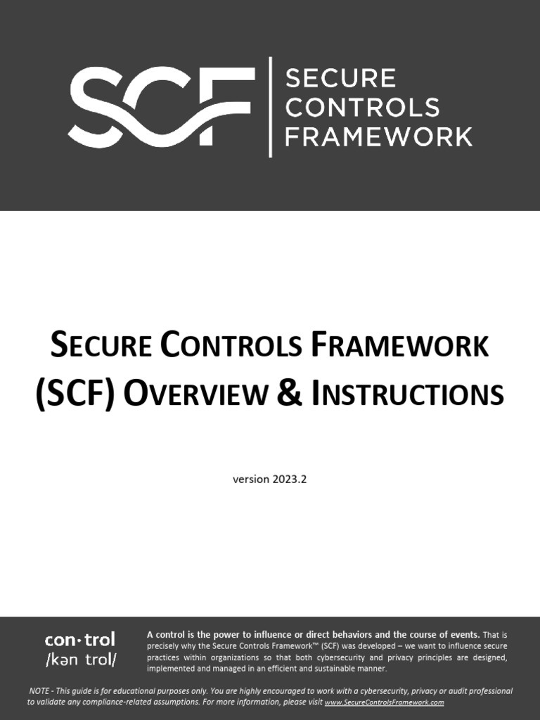 Secure Controls Framework Pdf Computer Security Security 