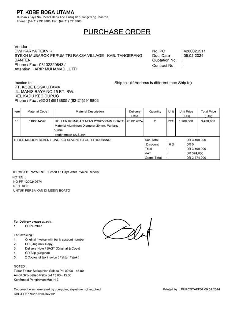 4200026511-Dwi Karya Teknik | PDF