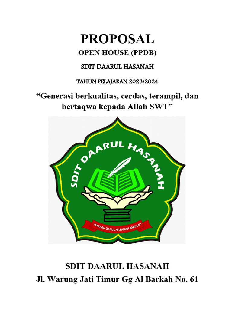 Proposal Open House PPDB 2023 | PDF