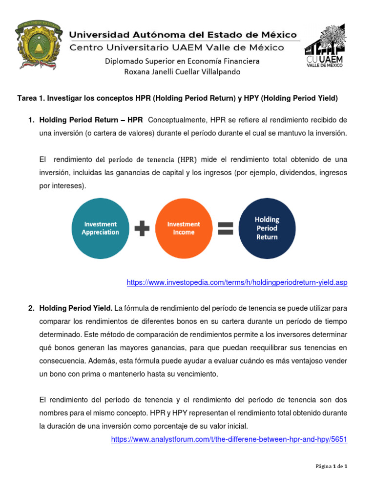 Tarea 1. HPR y HPY - Cuellar Villapando Roxana Janelli | PDF ...