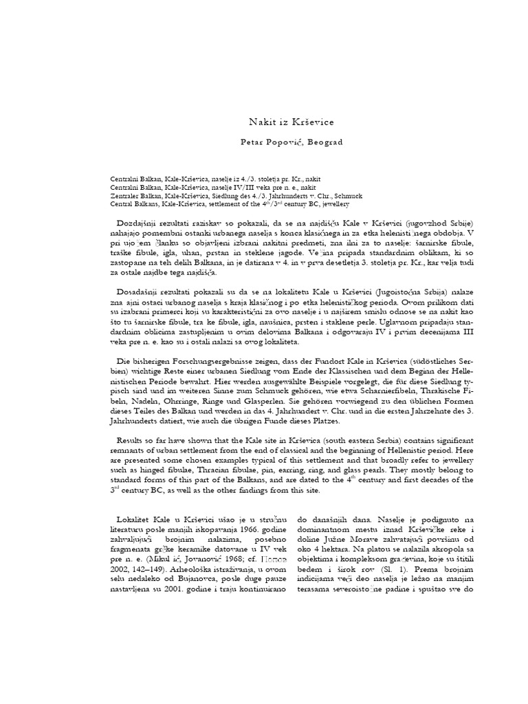 Popovic 2007 Nakit | PDF