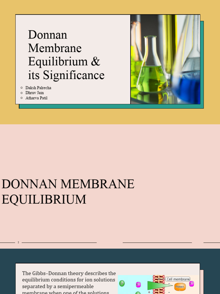 Donnan Membrane Equilibrium & Its Significance | PDF | Colloid | Osmosis