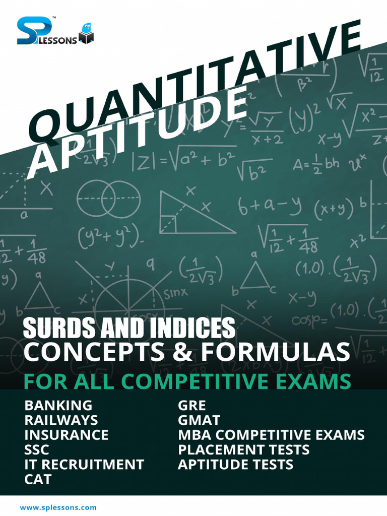 Surds And Indices Concepts And Formulas Splessons Pdf Numbers Mathematics
