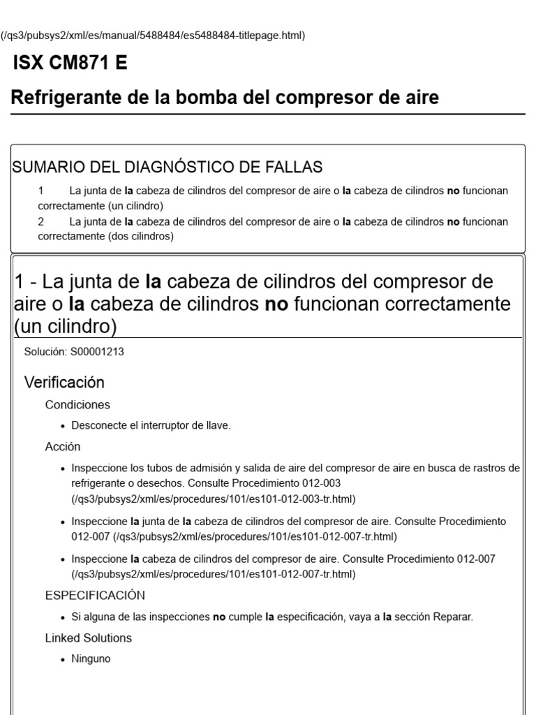 QuickServe Online - (5488484) Manual de Diagnósticos de Códigos de Falla Del ISX CM871 E ...