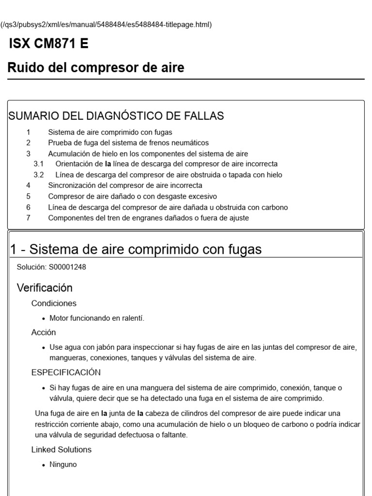 QuickServe Online - (5488484) Manual de Diagnósticos de Códigos de Falla Del ISX CM871 E Ruido ...