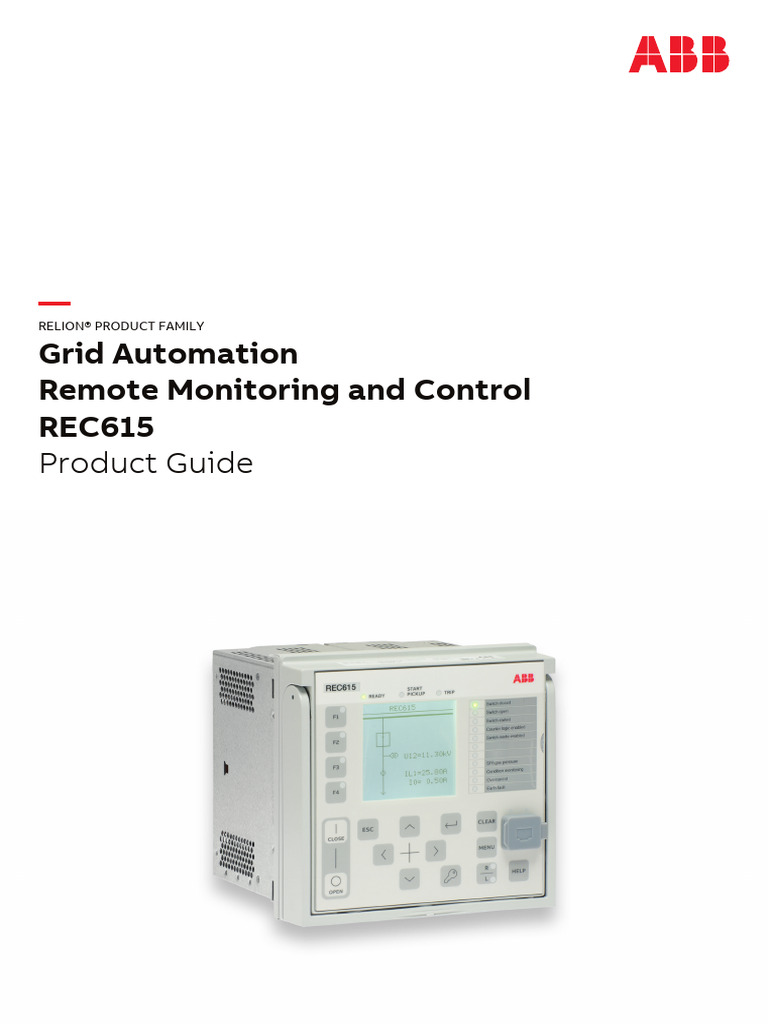 ABB Grid Automation Remote Monitoring and Control REC615 | PDF | Relay ...