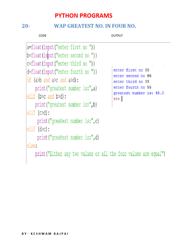 Program In Python By Keshwam Pages Deleted Pdf Python