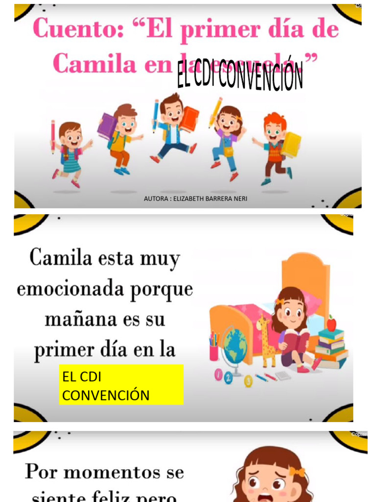 Cuento Mi Primer Dia | PDF