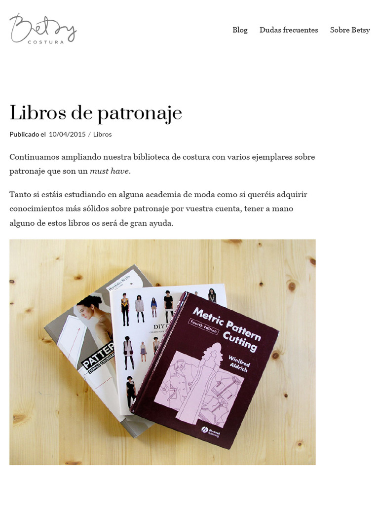 Libros De Patronaje Betsy Costura Pdf Moda Ropa
