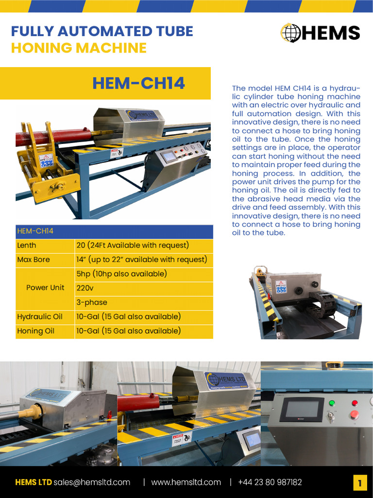 Fully Automated Tube Honing Machine | PDF | Secondary Sector Of The ...
