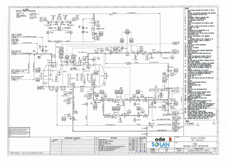 221602-PRO-PI-41003 Rev 4 - PID Second Stage Separator-Model - Signed | PDF