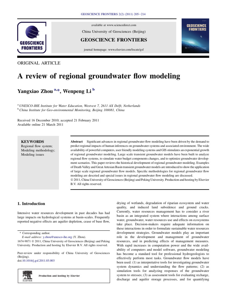 A Review of Regional Groundwater | PDF | Aquifer | Hydrogeology