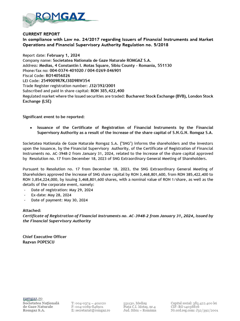 SNG 20240201141917 Share Capital Increase FSA Certificate Issue | PDF ... SNG 20240201141917 Share Capital Increase FSA Certificate Issue | PDF ...