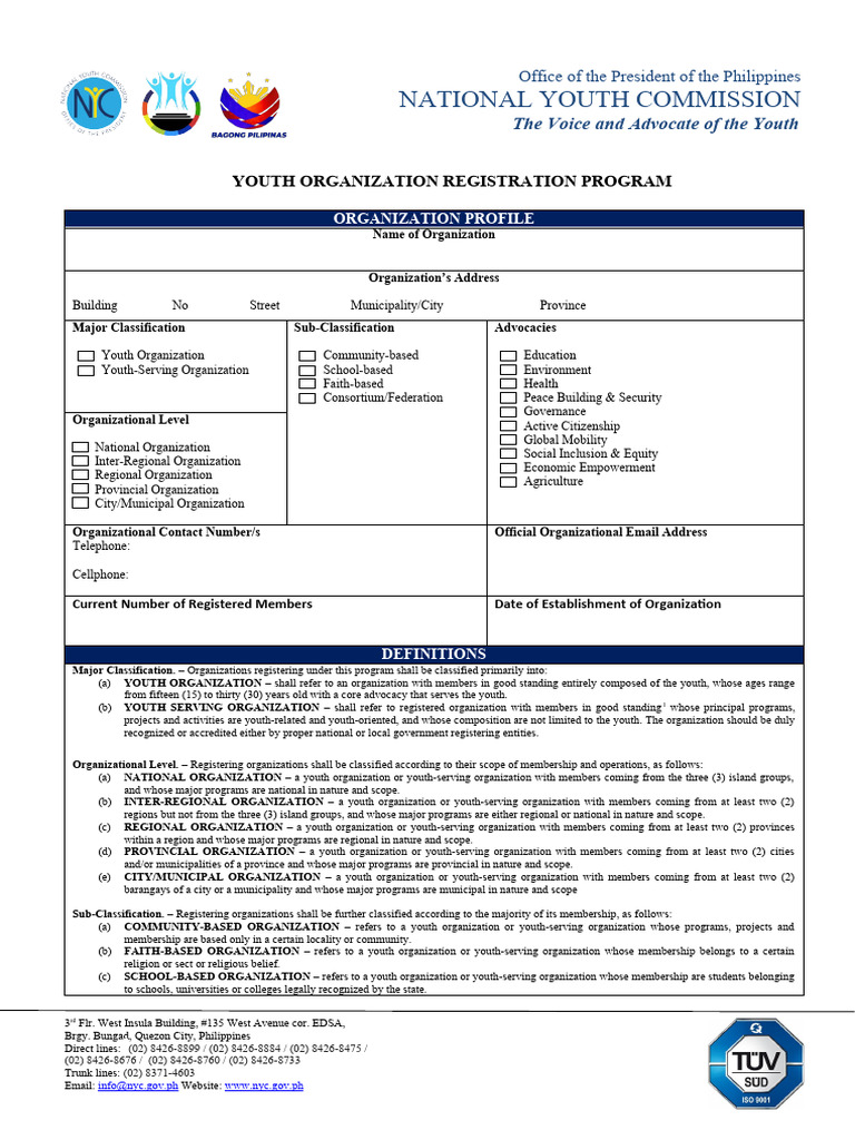 2024 YORP Registration Form | PDF | Government | Justice