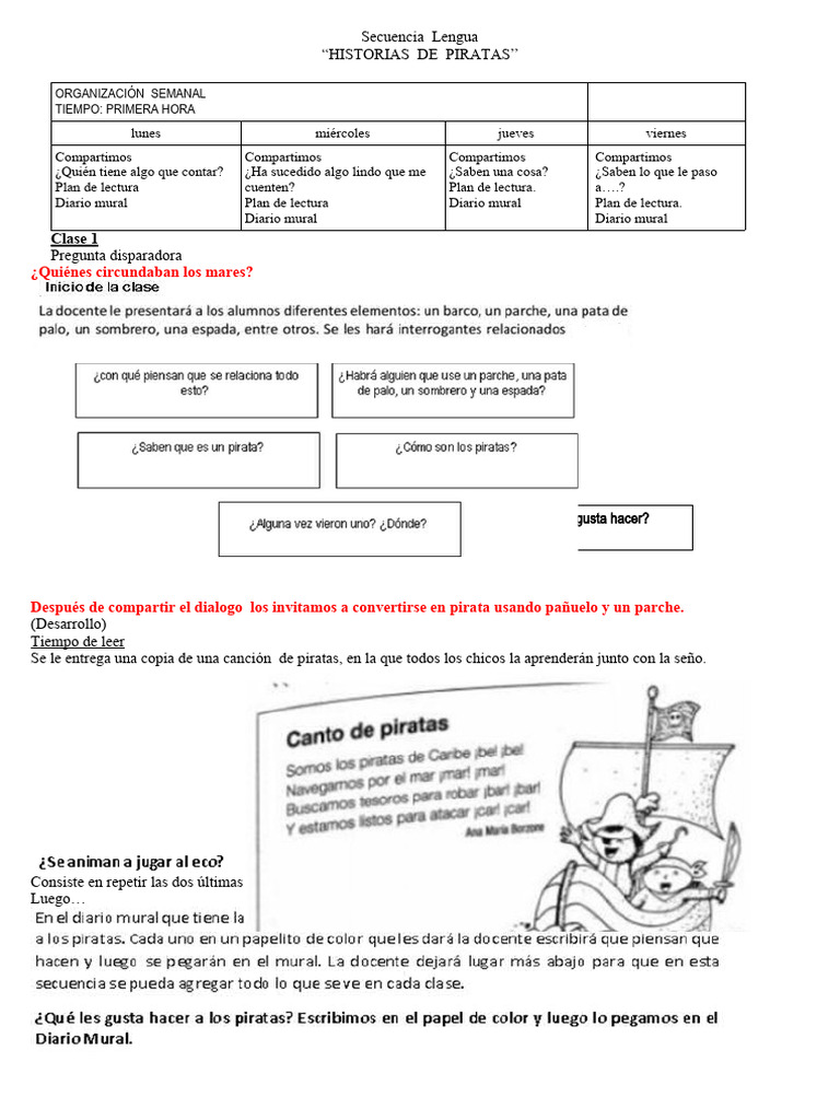 Secuencia Lengua-Piratas | PDF | Piratería | Buques